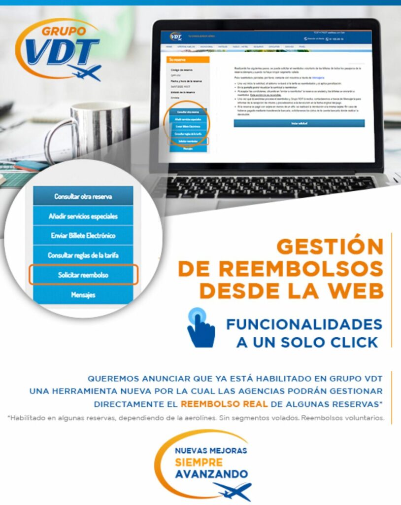 Grupo VDT actualiza plataforma para reembolsos de reservas - Noticias ...